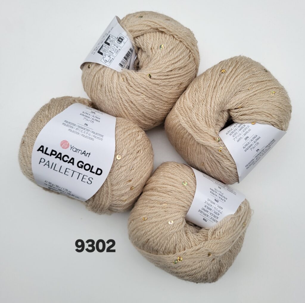 YarnArt Alpaca Gold Paillettes 9302 - Siulaiklaipeda.eu